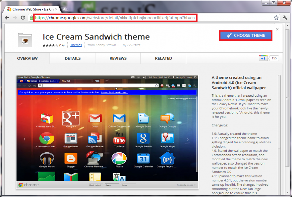 Ice Cream Sandwich Theme For Google Chrome Browser - I Have A PC