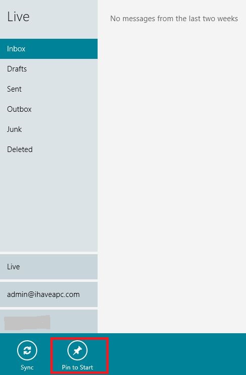 How To Pin Different Email Accounts To Windows 8 Start Screen - I Have A PC