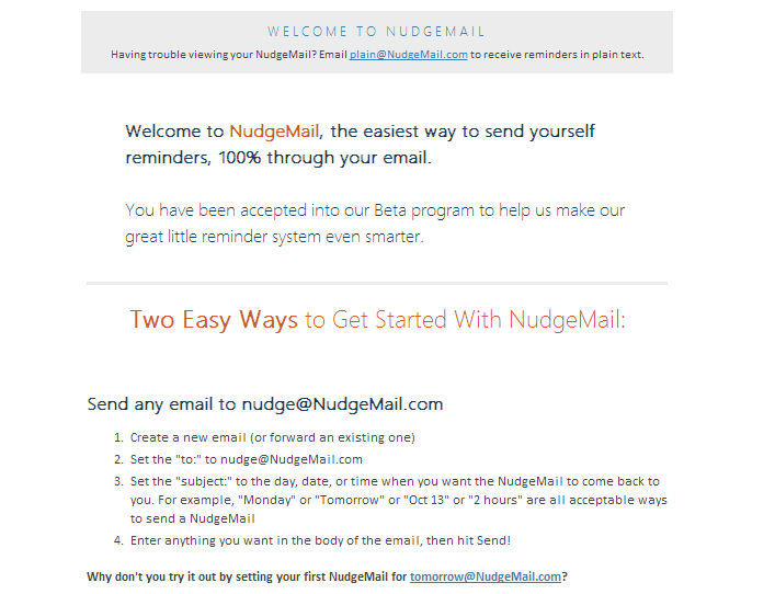 Send Self Reminders Using NudgeMail - I Have A PC