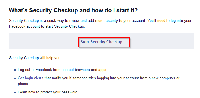 Use The Facebook Security Tool To Review Account Security - I Have A PC
