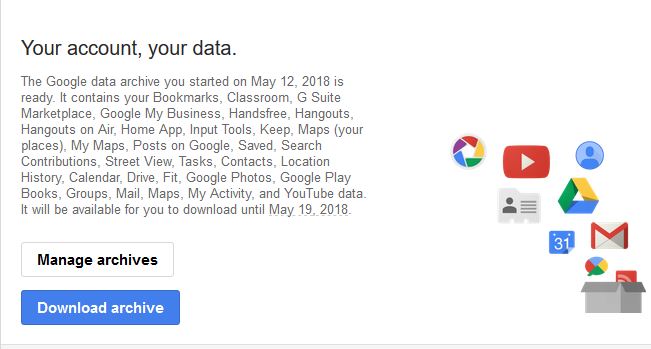 How To Download A Backup Of Your Google Account Data - I Have A PC