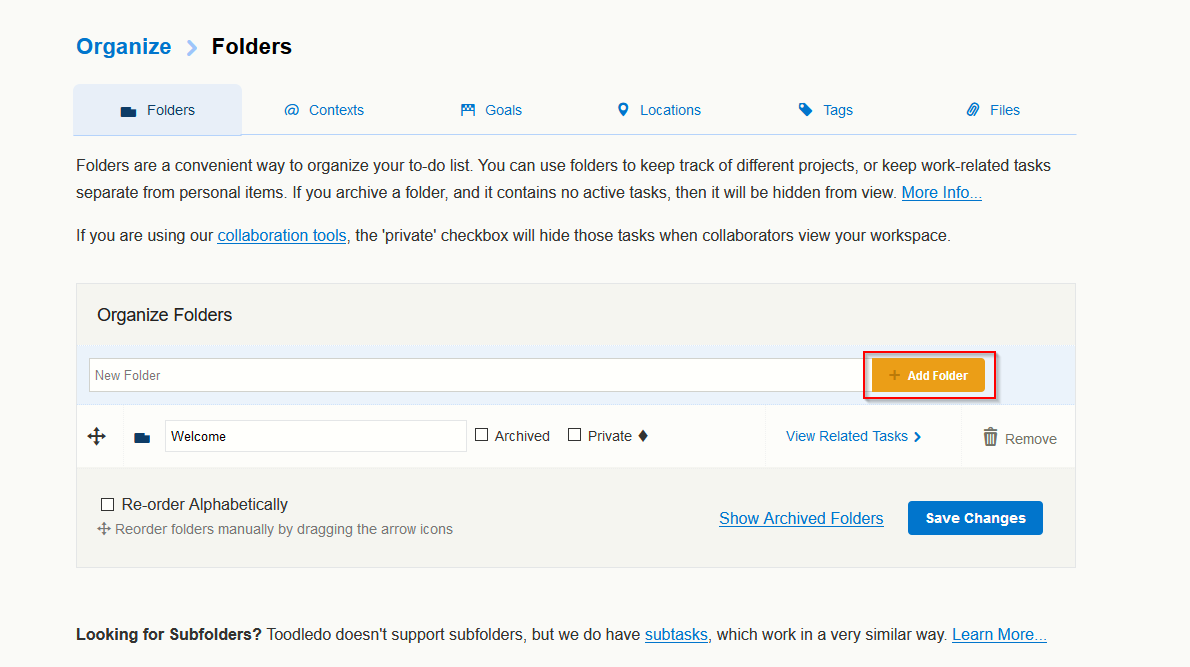 Manage Tasks, Create Outlines And Organize Ideas Using Toodledo - I ...