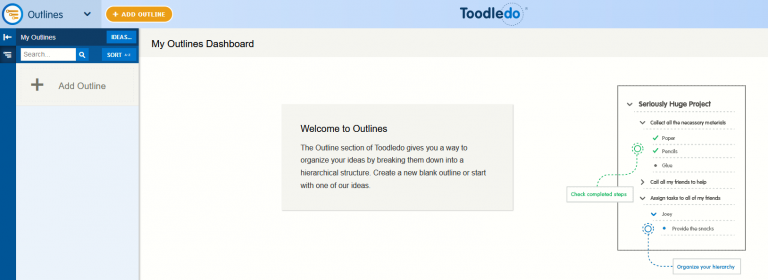 Manage Tasks, Create Outlines And Organize Ideas Using Toodledo - I ...