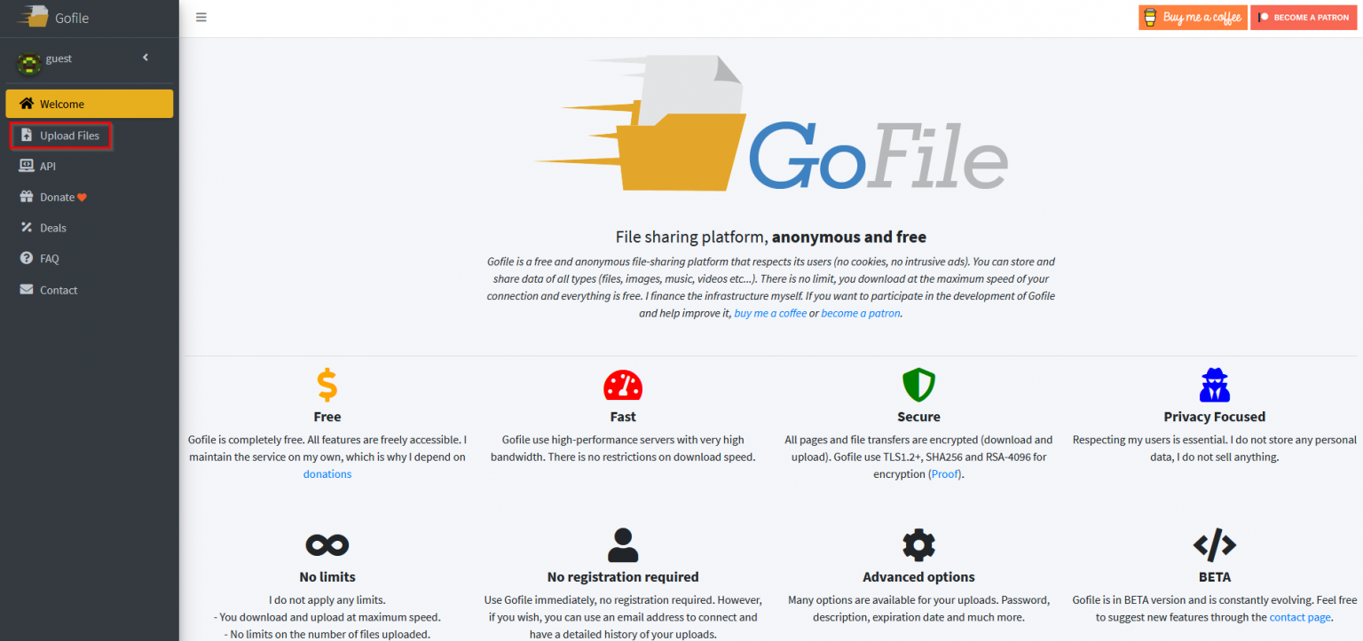 Send Files For Free Online Using GoFile - I Have A PC