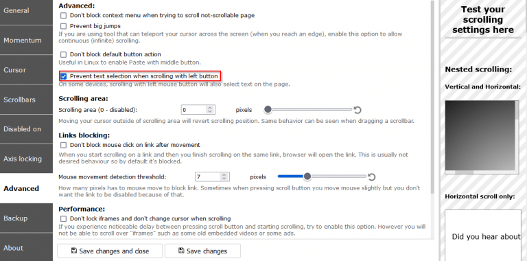 Scroll Web Pages Without Scrollbars Using ScrollAnywhere - I Have A PC