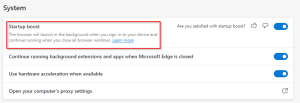 A Look At The Startup Boost Feature In Microsoft Edge - I Have A PC