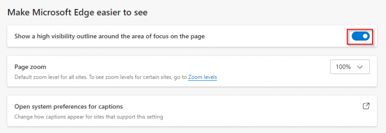 How To Enable High Visibility Outline In Microsoft Edge - I Have A PC