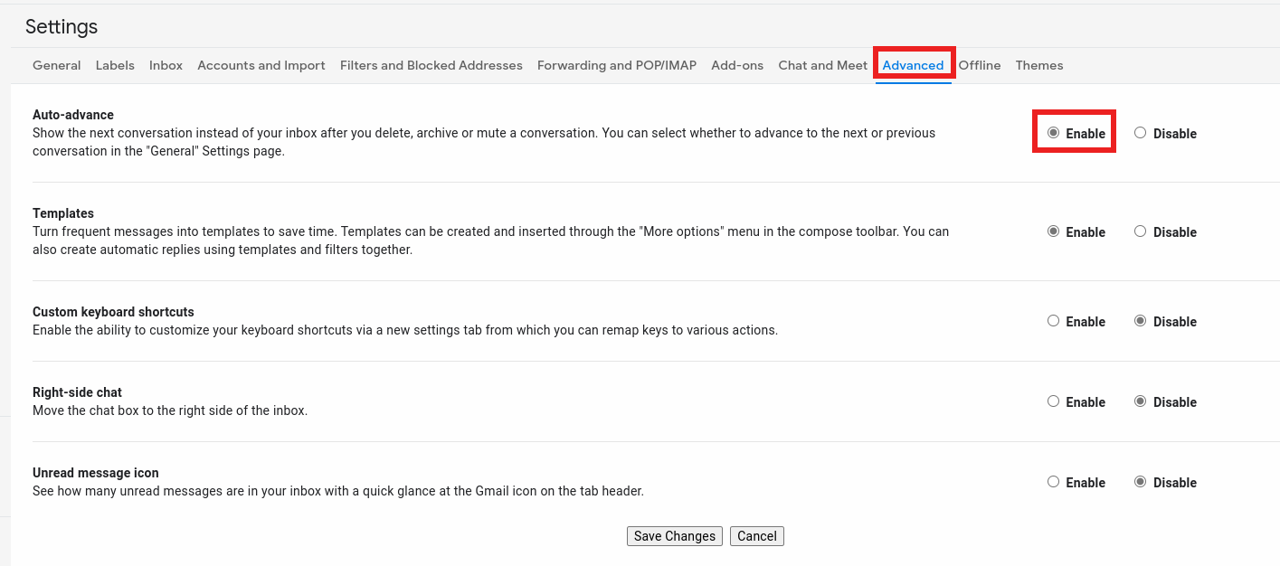How To Use Auto-Advance In Gmail - I Have A PC