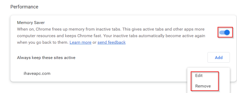 Personalize Performance Settings In Google Chrome - I Have A PC