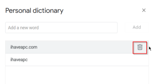 How to Use the Personal Dictionary in Google Docs - I Have A PC