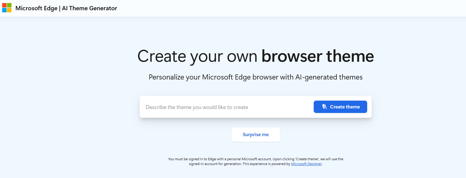 Create Custom Themes in Microsoft Edge Using AI Prompts - I Have A PC
