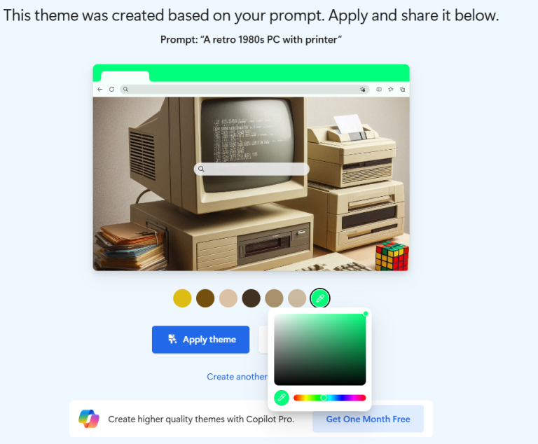 Create Custom Themes in Microsoft Edge Using AI Prompts - I Have A PC