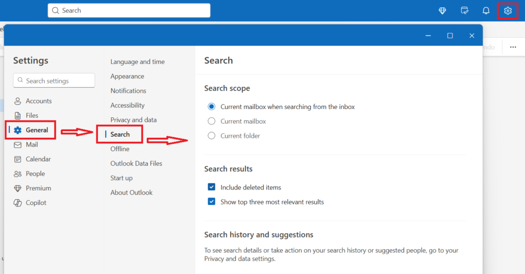 How to Change the Search Scope in Outlook - I Have A PC