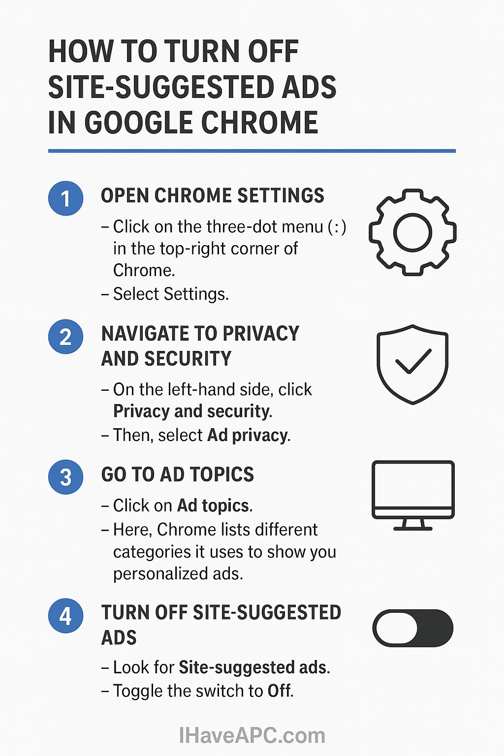 How to Turn Off Site-Suggested Ads in Google Chrome - I Have A PC
