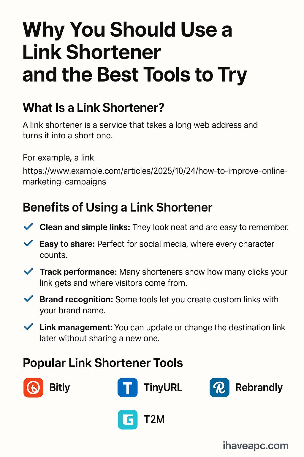 5 Link Shorteners That You Should Try - I Have A PC