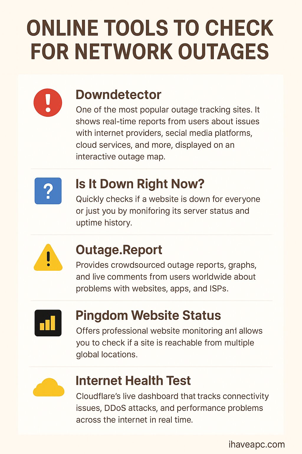 5 Free Online Tools to Check If a Website or Service Is Down - I Have A PC